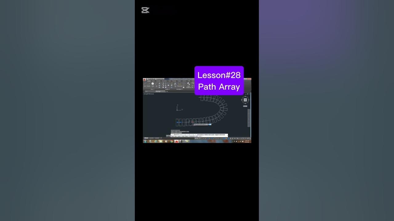 Path Array Command in Auto cad lesson #28 - YouTube