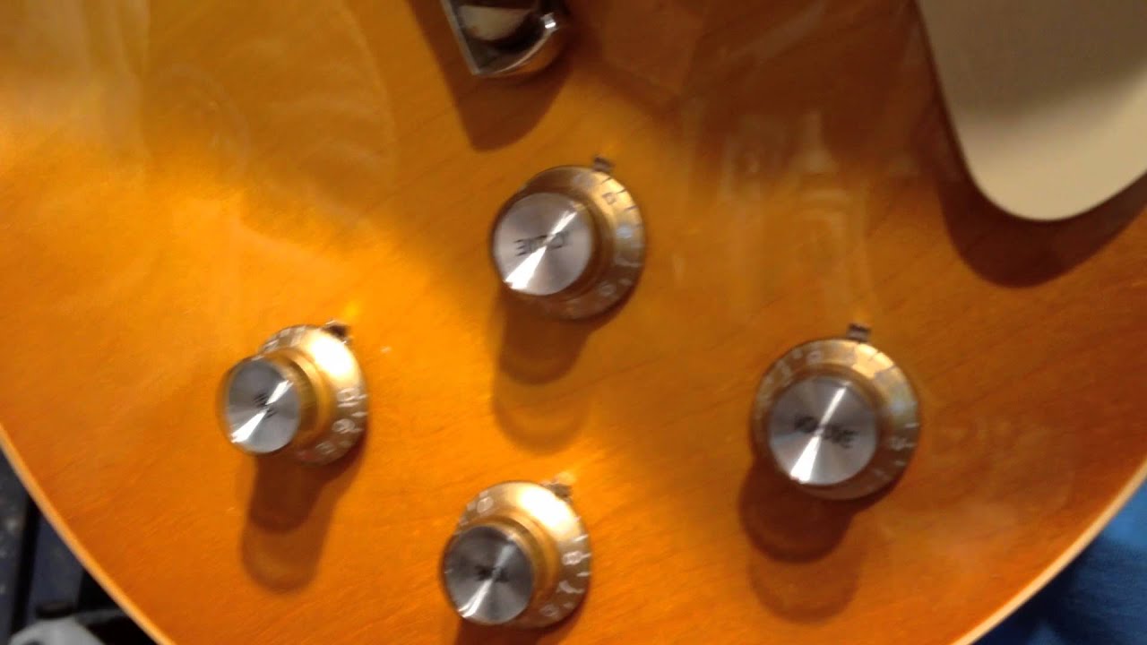 Gibson 50's wiring with Treble Bleed .001uF no resistor - YouTube