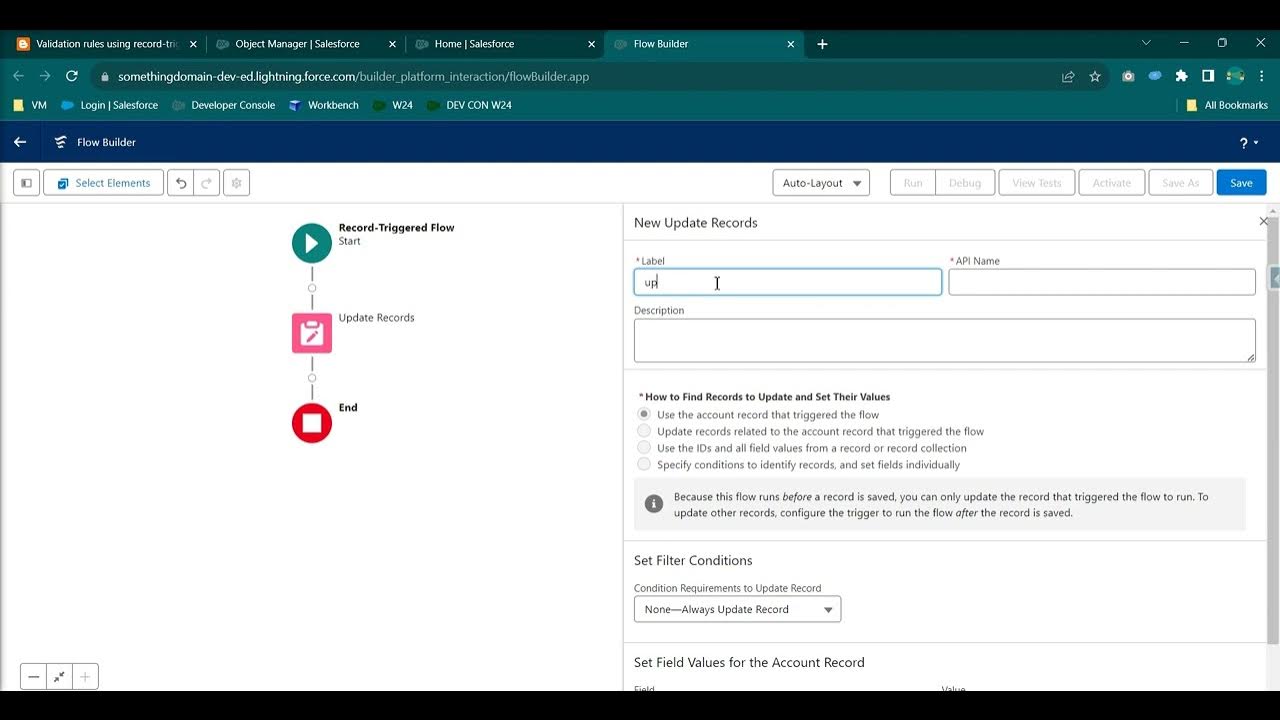 Validation Rules Using Record Triggered Flow Insalesforce Youtube