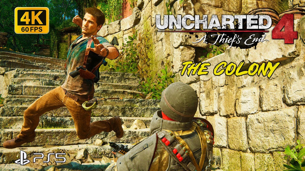 UNCHARTED 4 (THE COLONY: MELEE COMBAT) [4K UHD 60FPS] Gameplay PS5 ...