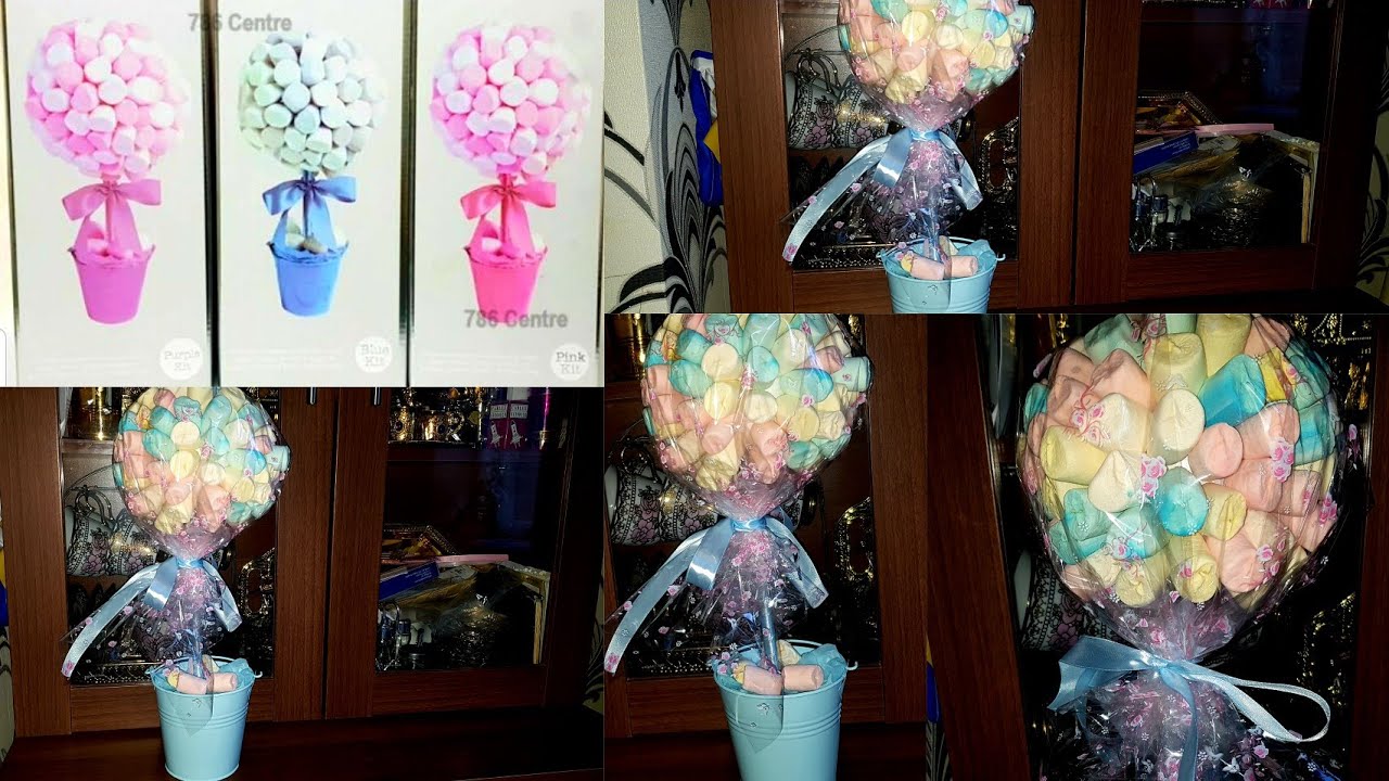 how to make diy marshmallow tree easy to make for party|| gift ideas ...