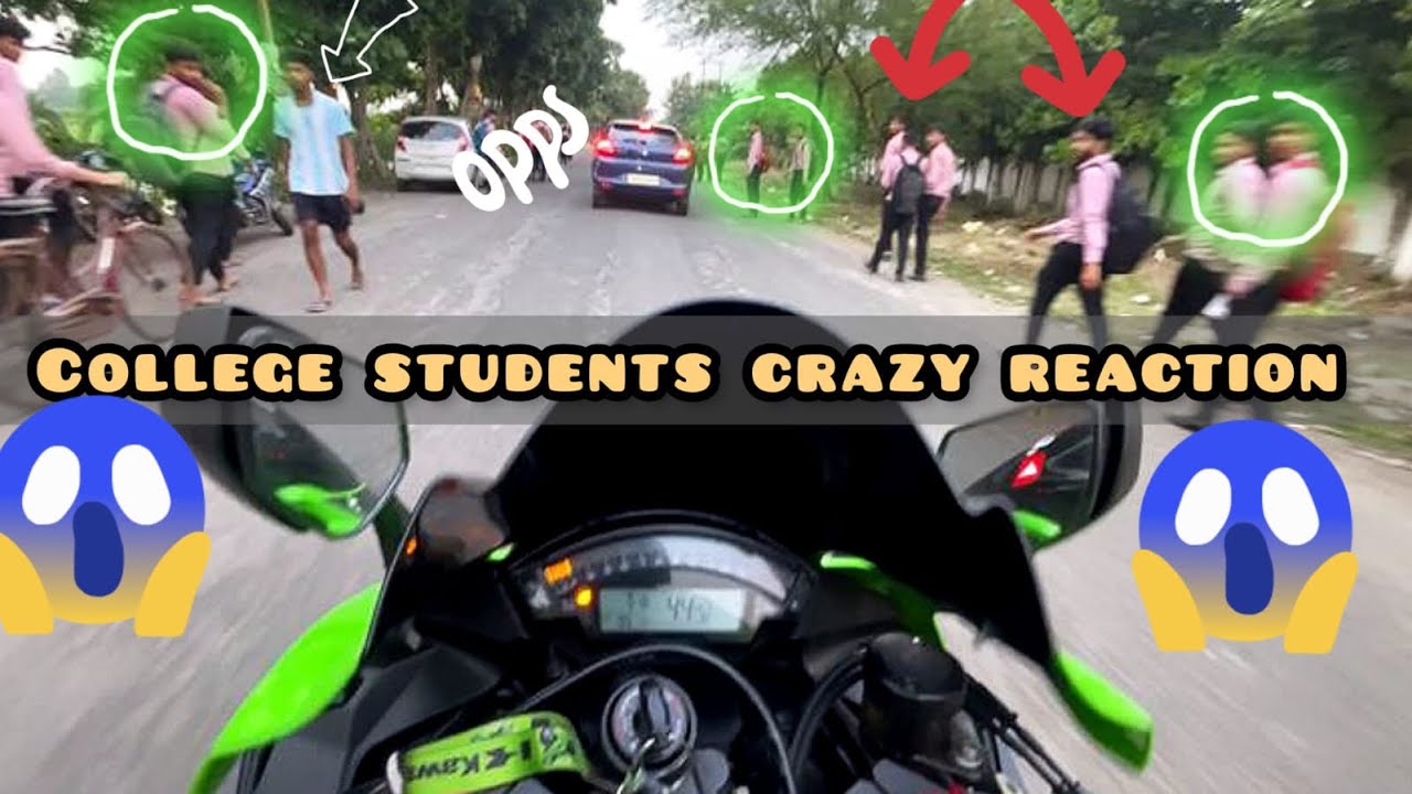 College students crazy Reaction || on My Zx10r..😍 - YouTube