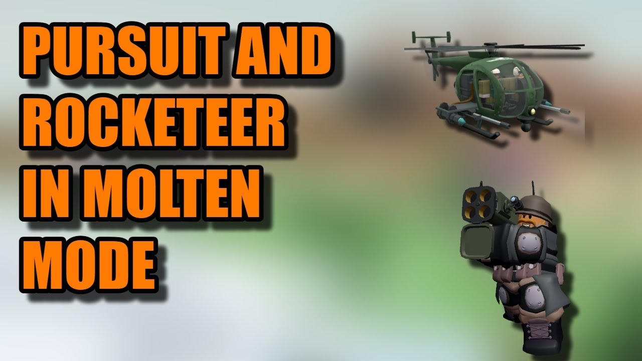 PURSUIT AND ROCKETEER IN MOLTEN MODE| ROBLOX Tower Defense Simulator ...