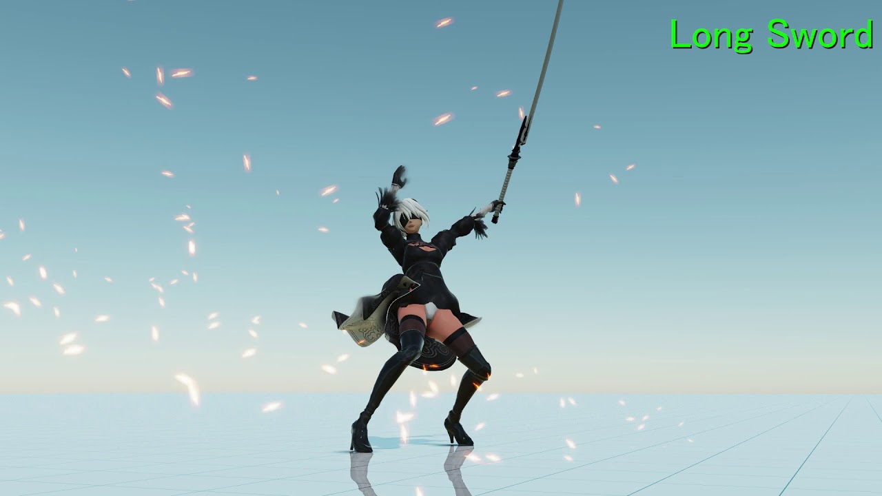 【MMD】NieR:Automata 2B action motion 【motion DL】 - YouTube