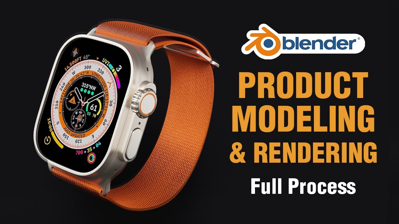 3D Product Modeling & Rendering | Blender | Apple Watch | Full Process ...