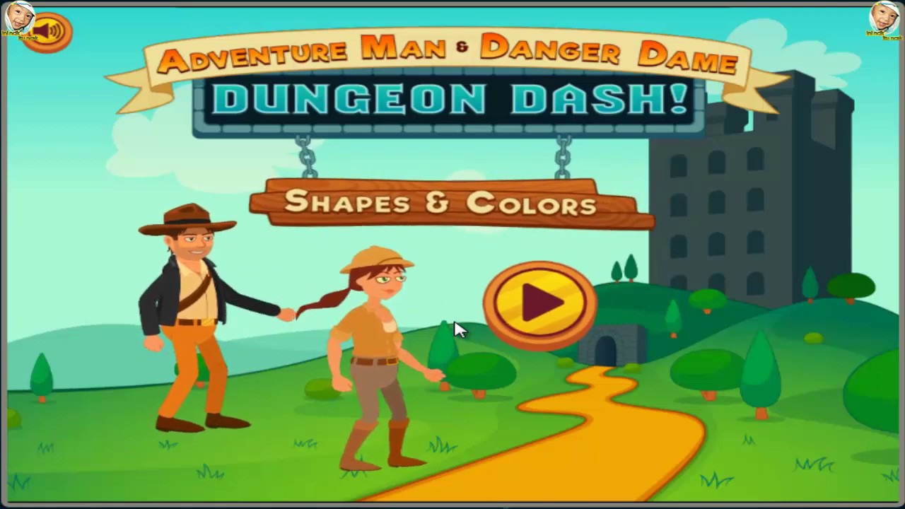 Adventure Man Dungeon Dash - Learn Shapes & Colors - YouTube