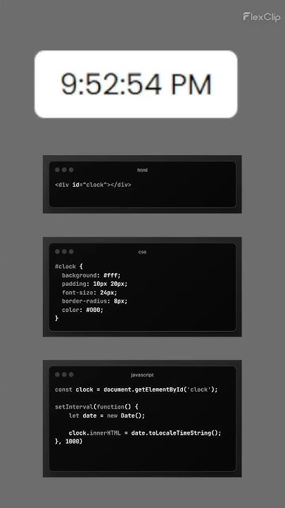 Digital Clock Html Css Javascript Foryou Love Coding Javascript Javascripttutorial Html