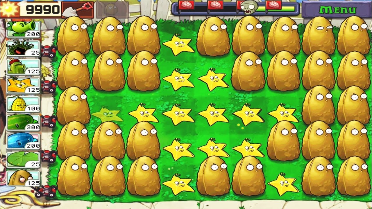 PLANT VS ZOMBIE || TALL NUT AND STAR FRUIT || SEEING STARS || MINI ...