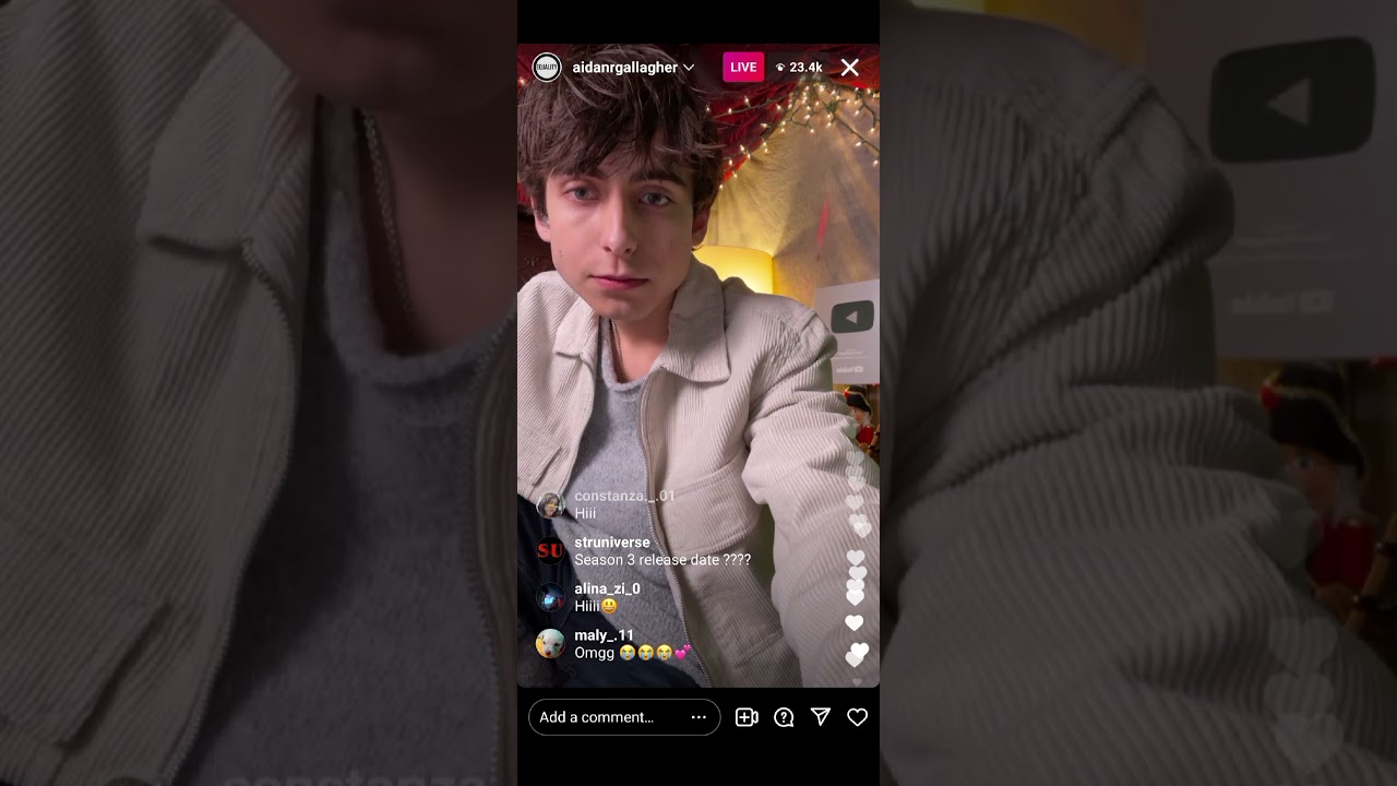 Live de Navidad de Aidan en Instagram 2021 - YouTube