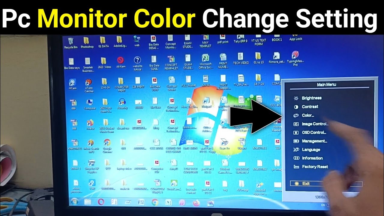 How to change colour in monitor | Monitor ka colour kaise set karen ...