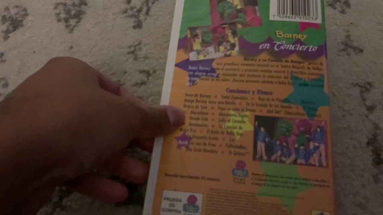 Barney in concert Spanish vhs overview - YouTube
