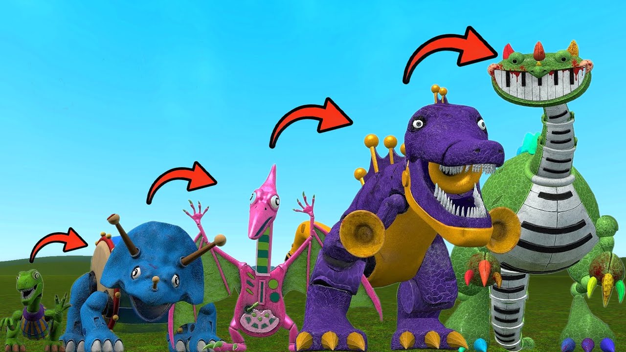 EVOLUTION OF NEW SIZE COMPARISON FAMILY PIANOSAURS FROM POPPY PLAYTIME ...