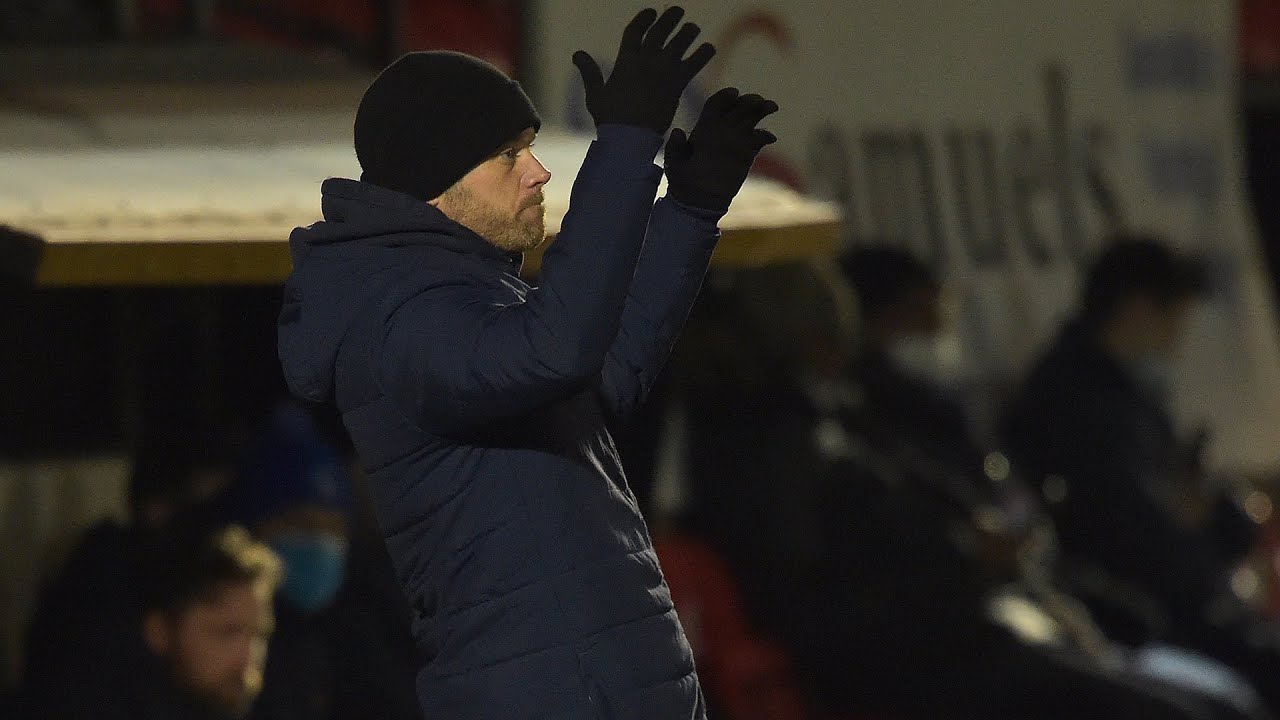 Daryl McMahon proud of Daggers' showing against Hartlepool - YouTube