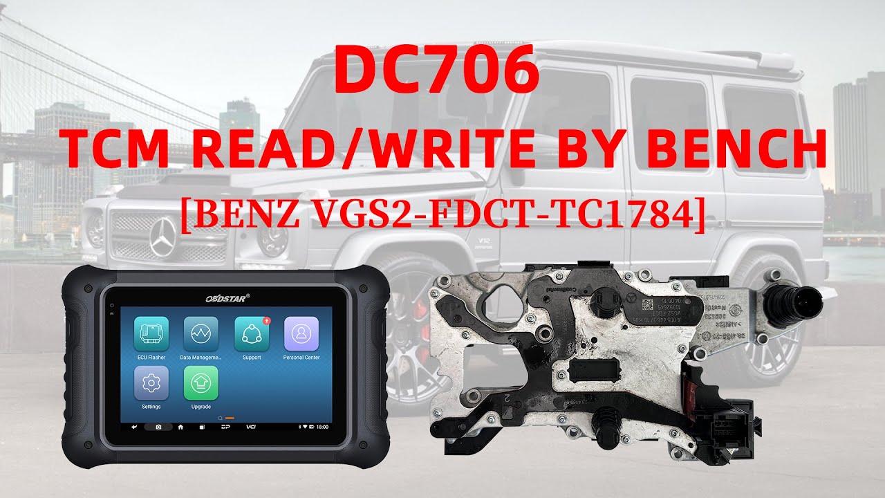 DC706 BENZ VGS2 FDCT TCM READ/WRITE BY BENCH - YouTube