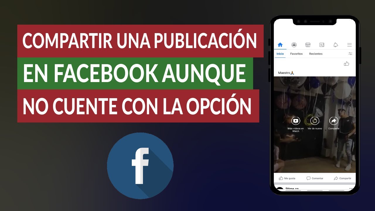 Cómo Compartir una Publicación en Facebook que no Tiene Compartir - YouTube