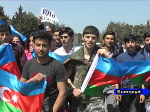 Ugrunda olen varsa vetendir.Azerbaycan bayragi.09 04 2016
