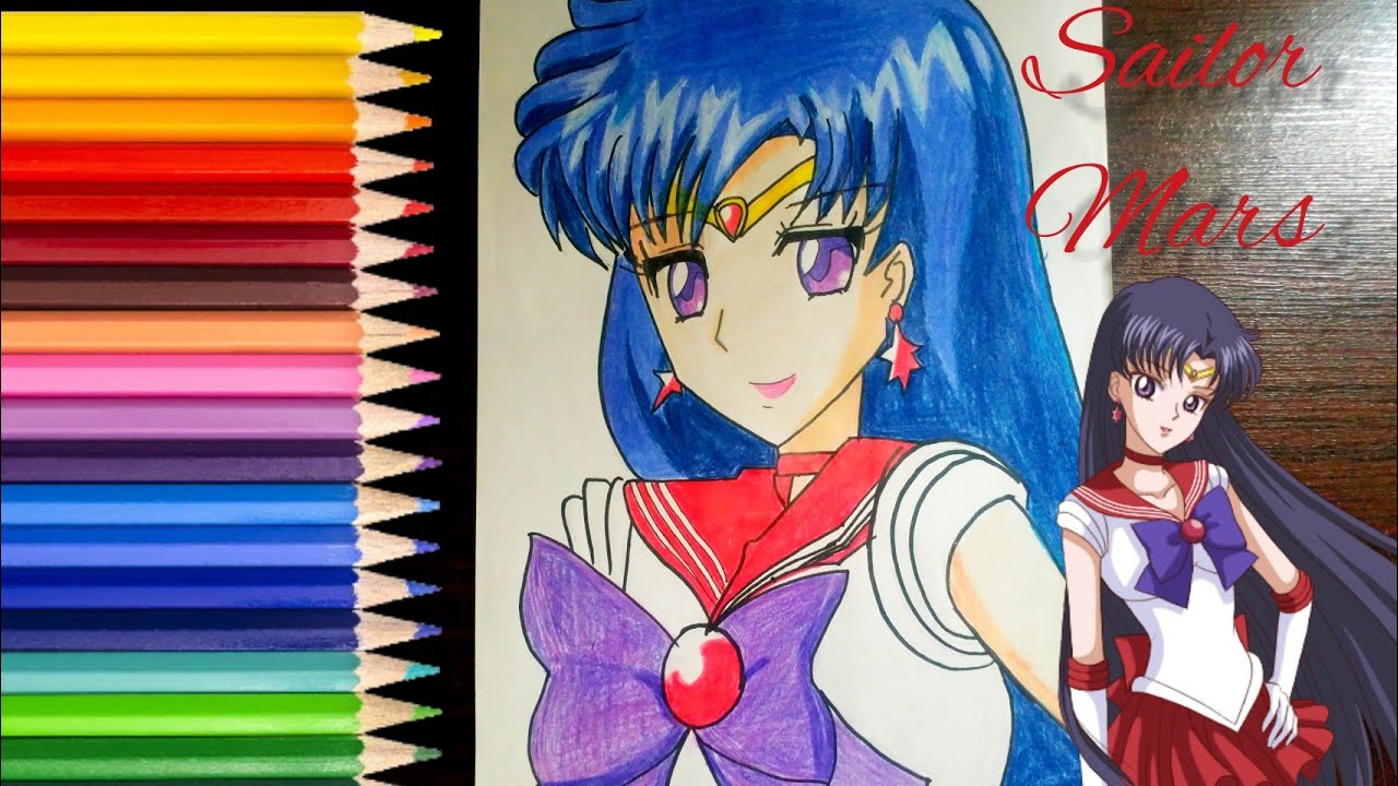 How to draw Sailor Mars, Requested Drawing - YouTube