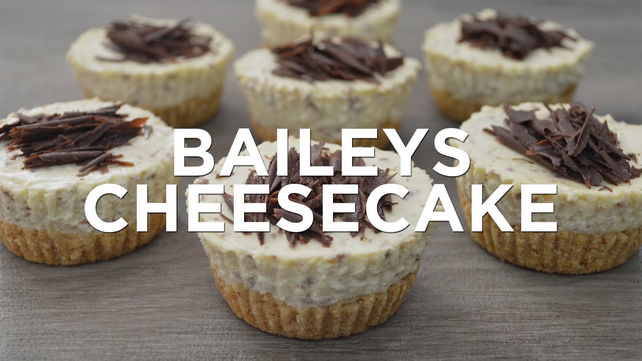 Mini Baileys Cheesecakes [No Bake] - YouTube