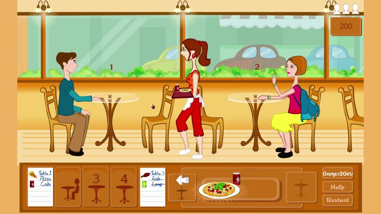 Y8 Game l เกม Cafe Waitress เสิร์ฟอาหารก็เหนื่อยเหมือนกันนะ - YouTube