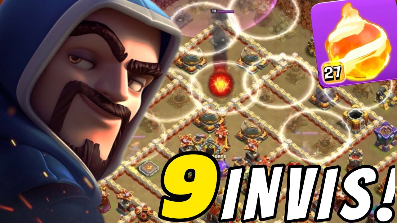 What Happens When You Attack with 9 INVISIBILITY Spells? || Clash of ...