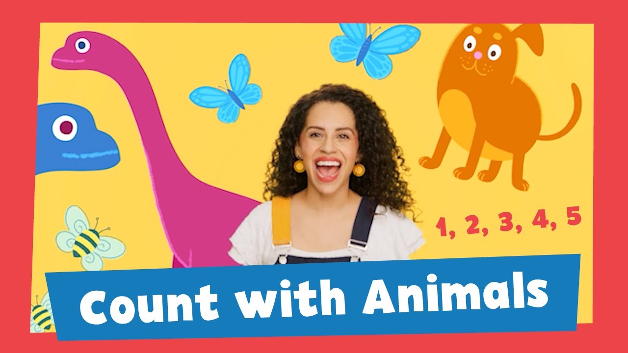 🦖 COUNTING ANIMALS Song for Kids - Learn Numbers 1–5 - YouTube