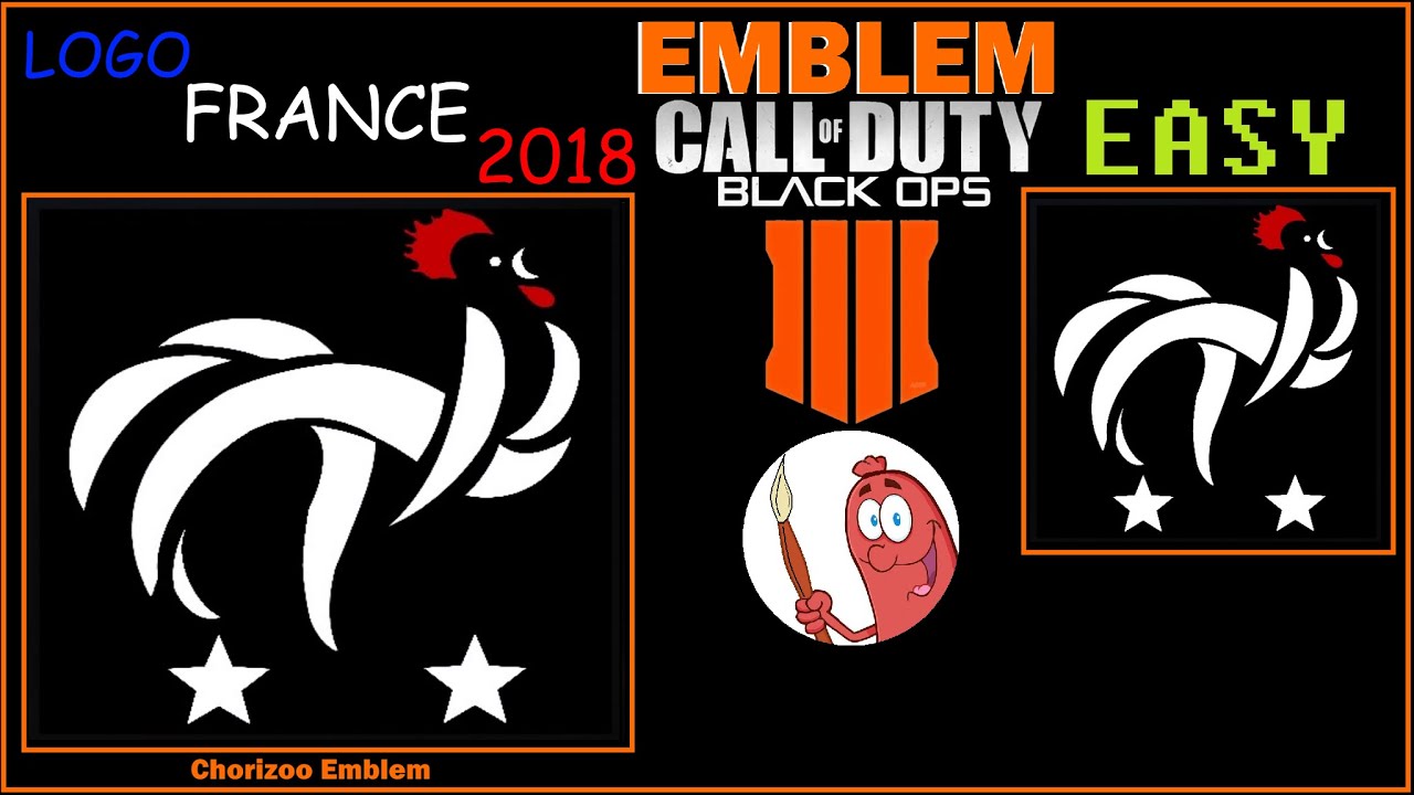 BO4 EMBLEM FRANCE LOGO TUTORIAL EASY - /COD BLACK OPS 4*(bo4 emblème ...