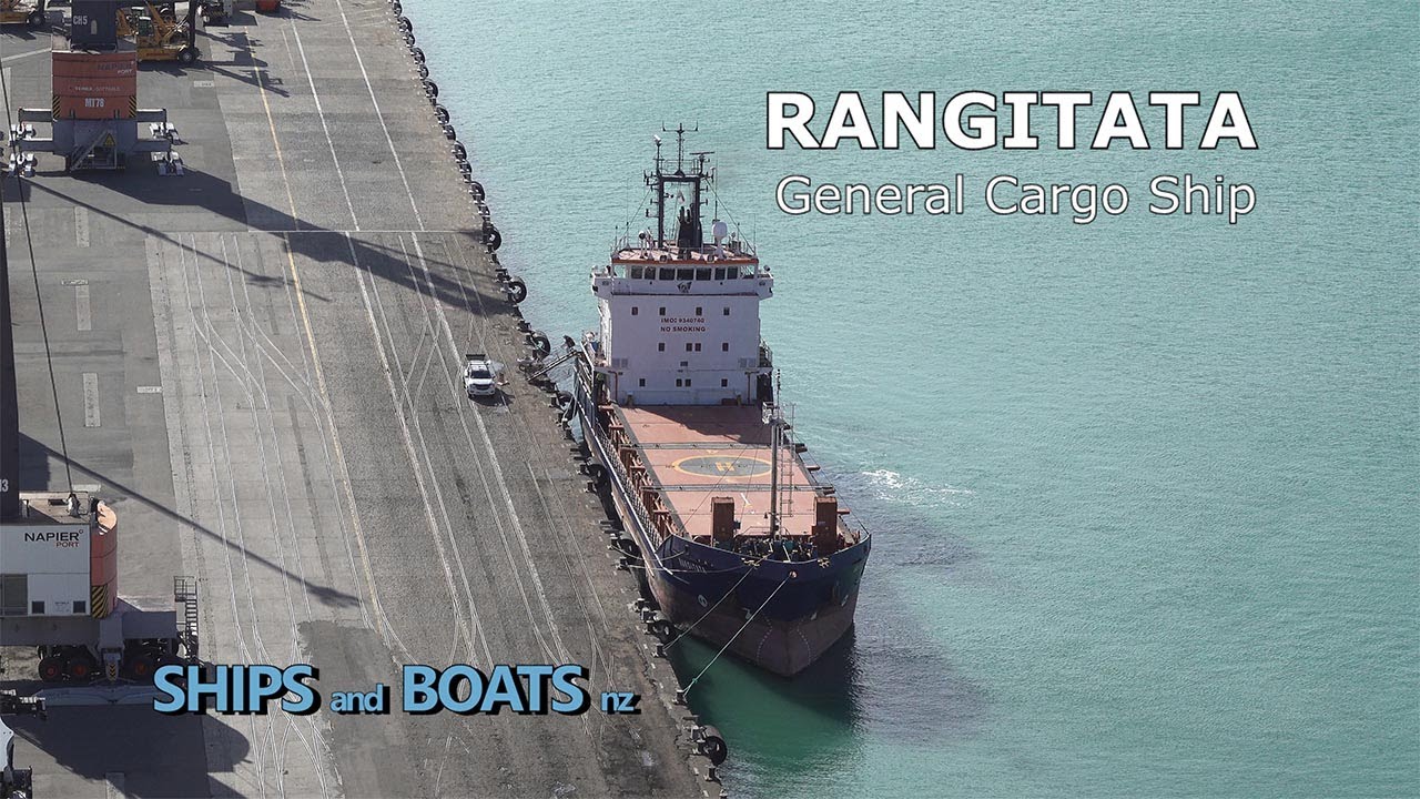 Rangitata - General Cargo Ship - Napier, New Zealand - YouTube