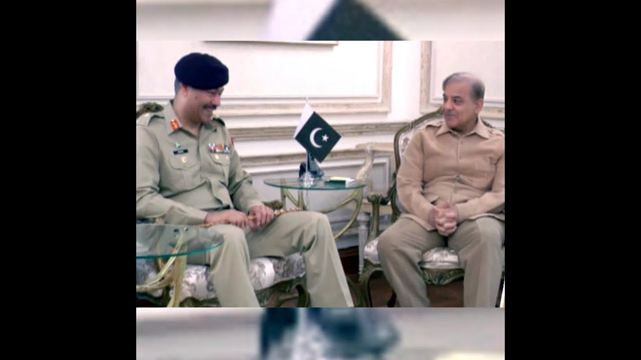 Shehbaz Sharif meets Corps Commander Lahore Aamir Riaz - YouTube