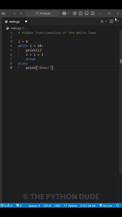 Did you know this hidden feature of While Loop? #python - YouTube