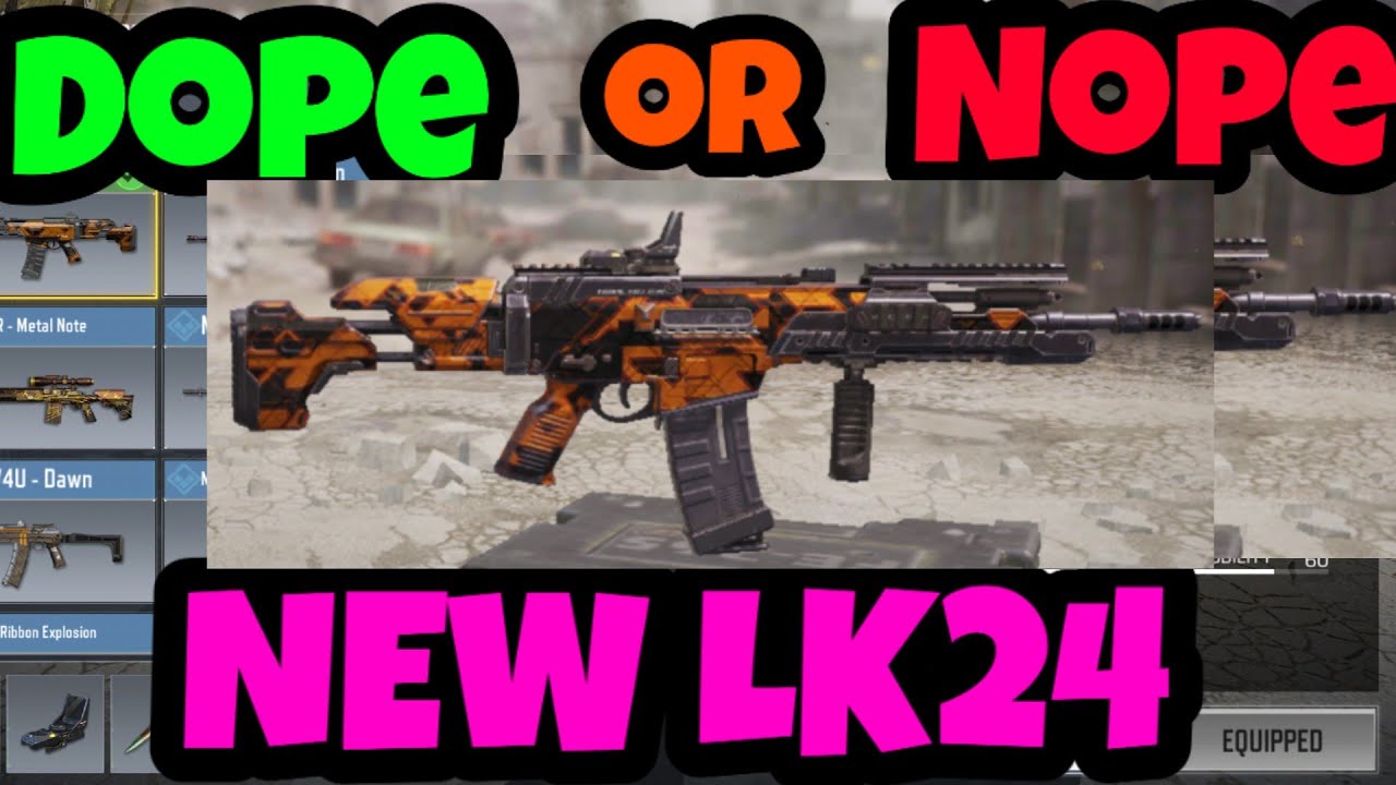 CALL OF DUTY : NEW GUN LK24 REVIEW - YouTube
