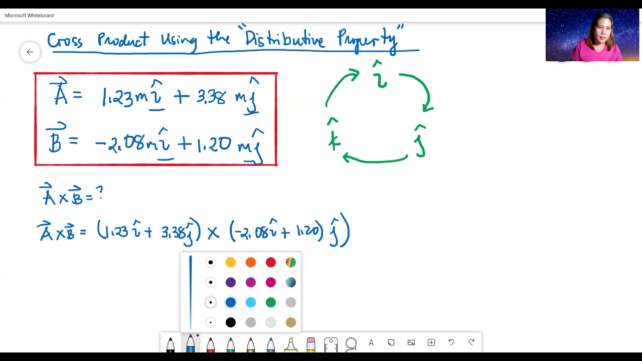 Cross Product Example by Distributive Property - YouTube