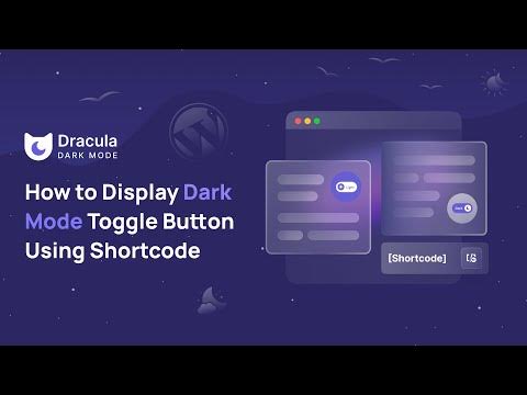 How to Display Dark Mode Toggle Button Using Shortcode - YouTube