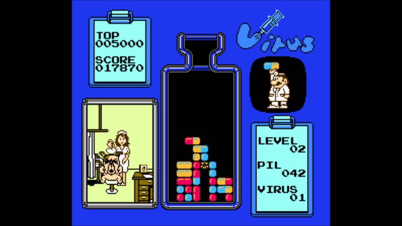 Virus (Dr. Mario, NES - Prototypes) Gameplay (Master M) Parte 1 - YouTube