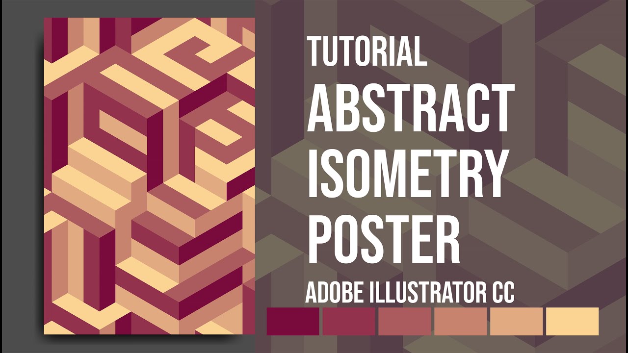 TUTORIAL ABSTRACT ISOMETRY POSTER | DESIGN ILLUSTRATION - YouTube