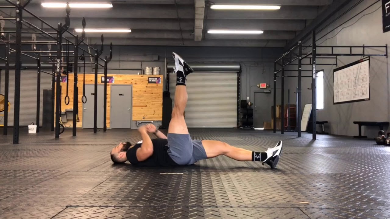 Elevated Single Leg Crunch - YouTube