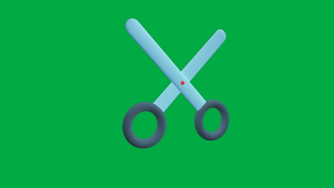Scissors Green Screen - YouTube
