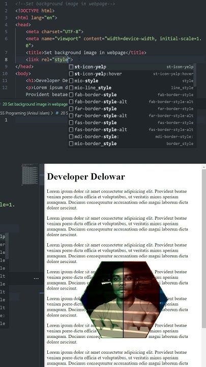CSS 52 CSS Set background image in webpage | html css set background image #god #short - YouTube