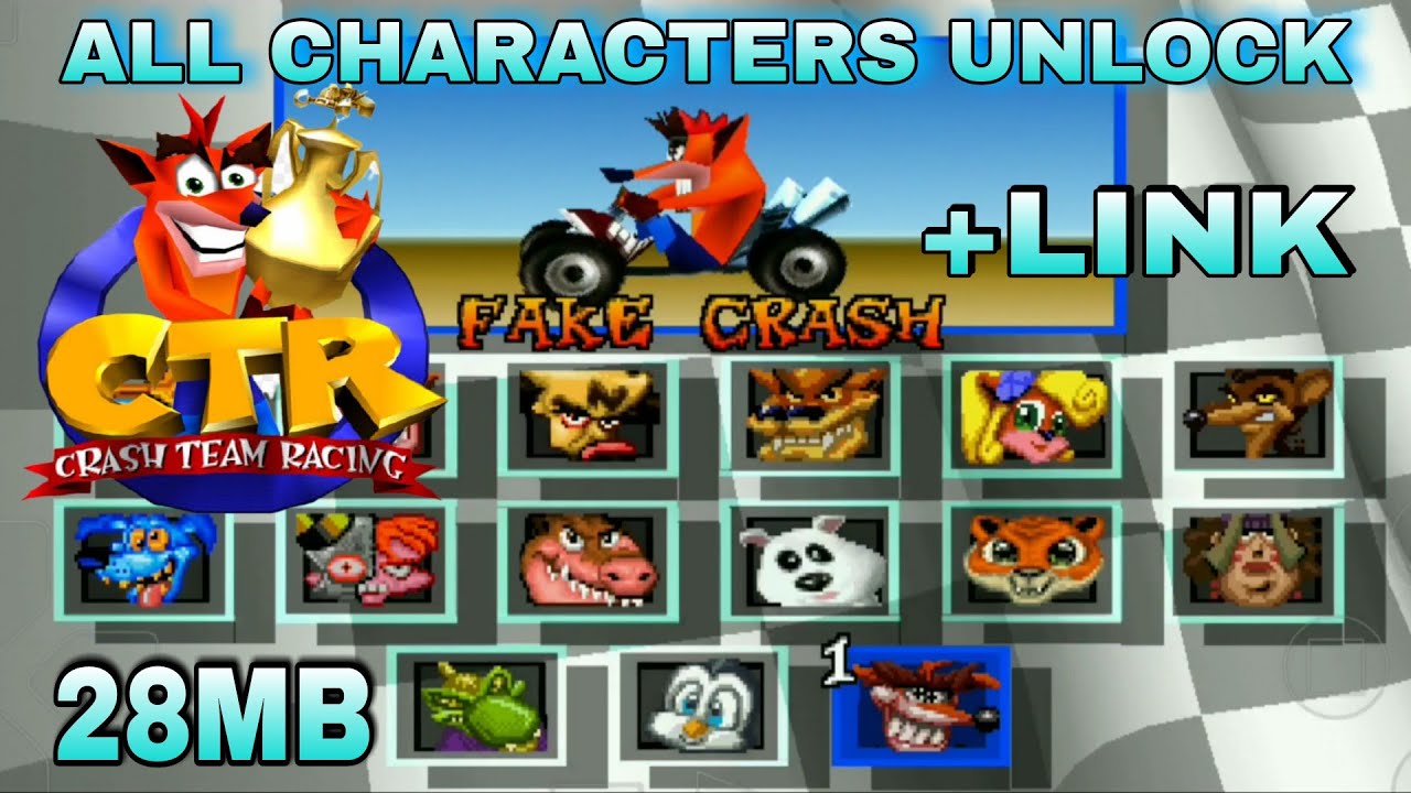 Crash Team Racing - All Characters Unlock - PS1 | Emulator Android ...