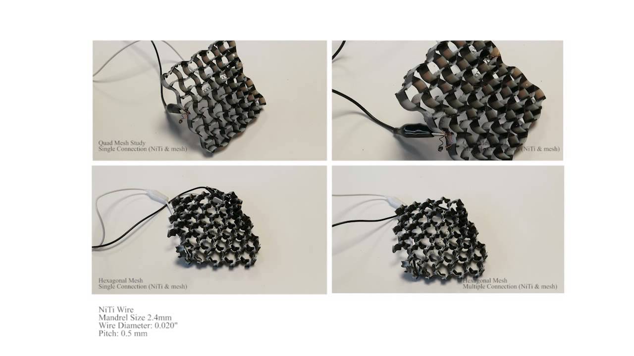 SMA experiment + Auxetic 3D Printed prototypes - YouTube