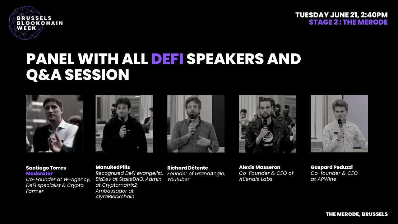Panel DeFi - BBW 2022 - ManuRedPills, Richard Détente, Alexis Masseron ...