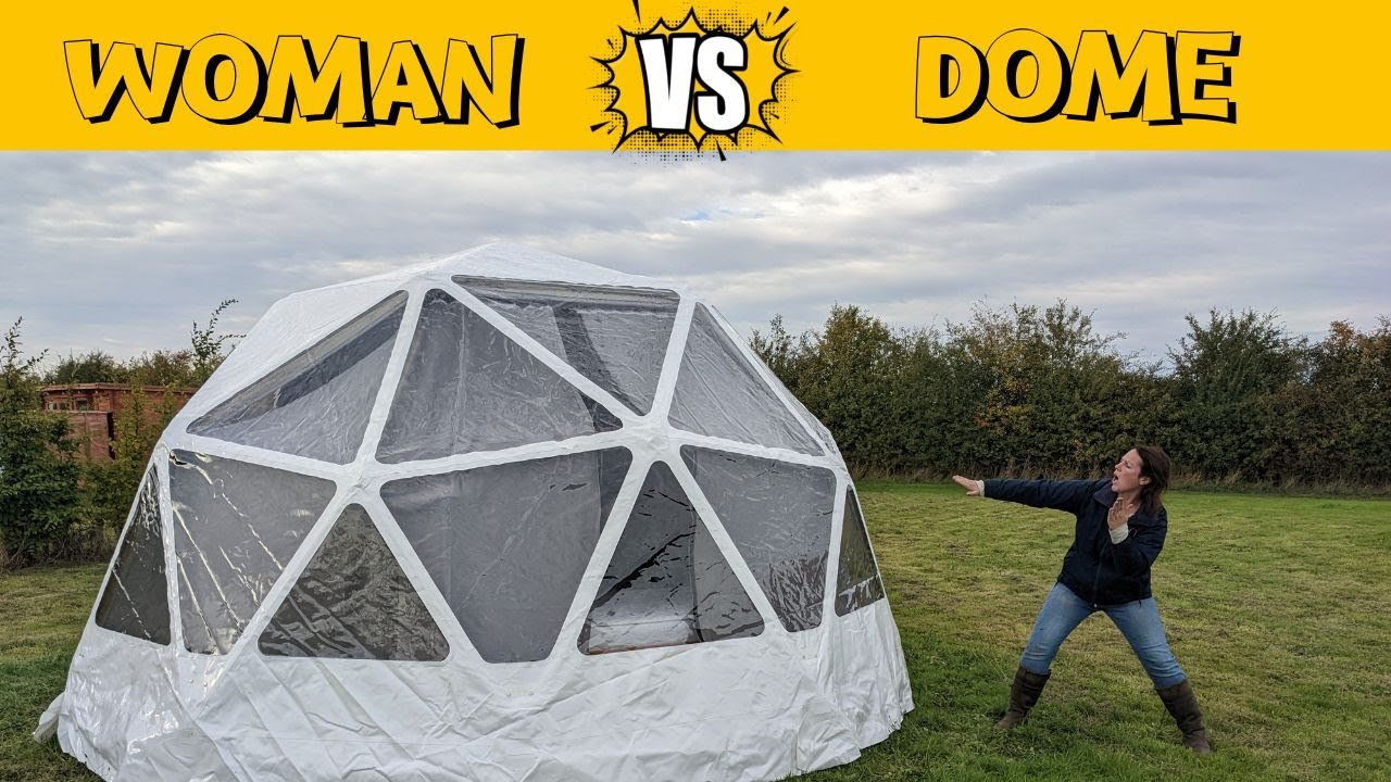 Woman Vs. Dome! | 4.4 metre DOME BUILD CHALLENGE! - YouTube