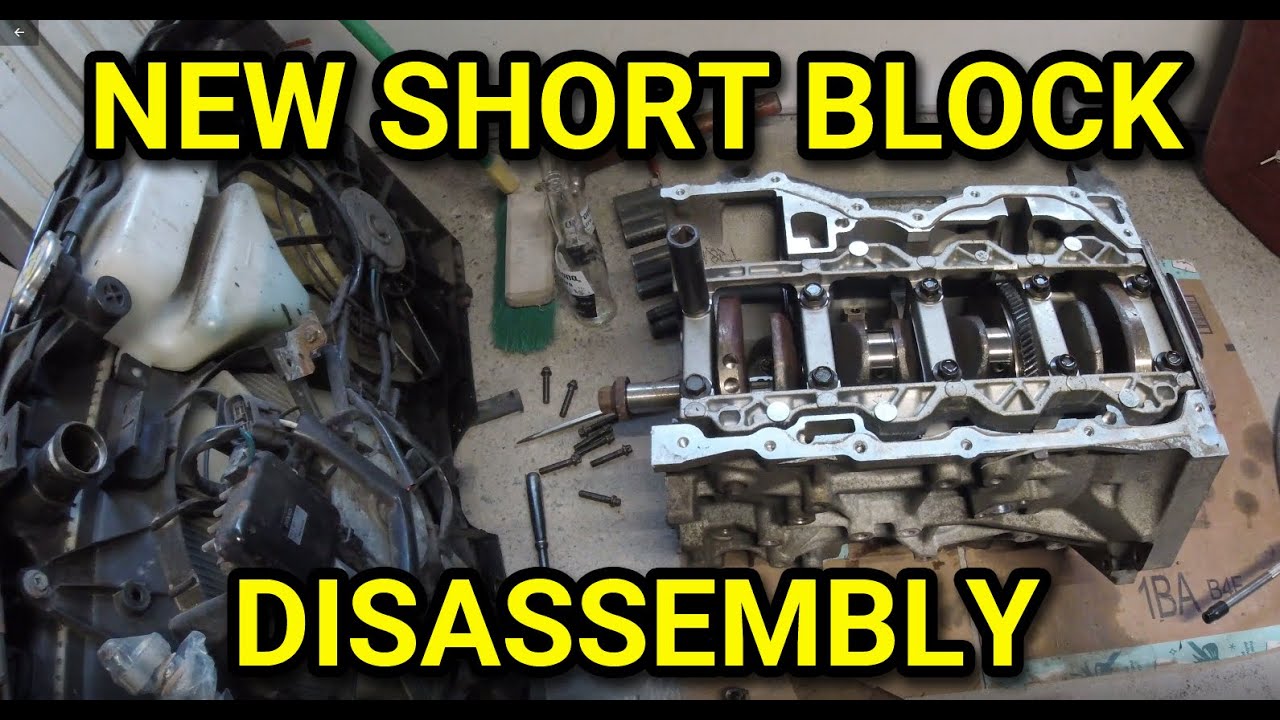 07 Mazdaspeed 6 New short block disassembly - YouTube