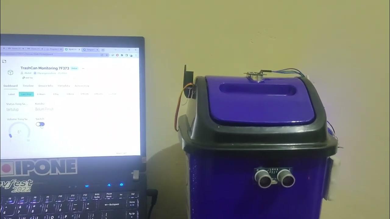 Automatic TrashCan With Monitoring System - YouTube