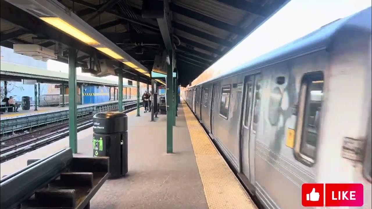 Manhattan bound R46 (Q) train entering & leaving Sheepshead Bay, in Brooklyn. #r46 #qtrain # ...