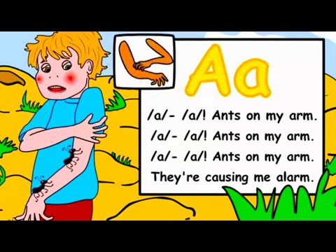 Ants🐜on my arm💪|| Aa-Zz Jolly Phonics songs with lyrics PART -1 || A ...