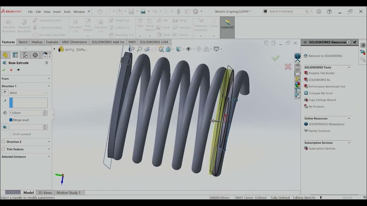 make springs using Solidworks - YouTube