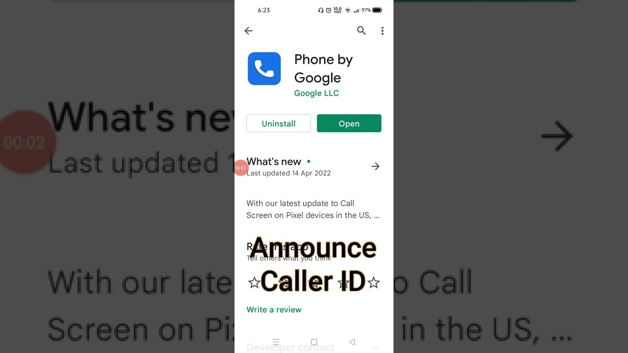 How to announce caller name in android | Activate Google Phone Caller ...