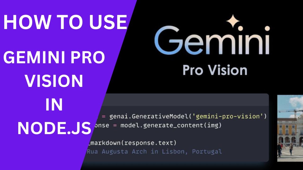 How to use Gemini Pro Vision in Node.Js|Step By Step - YouTube