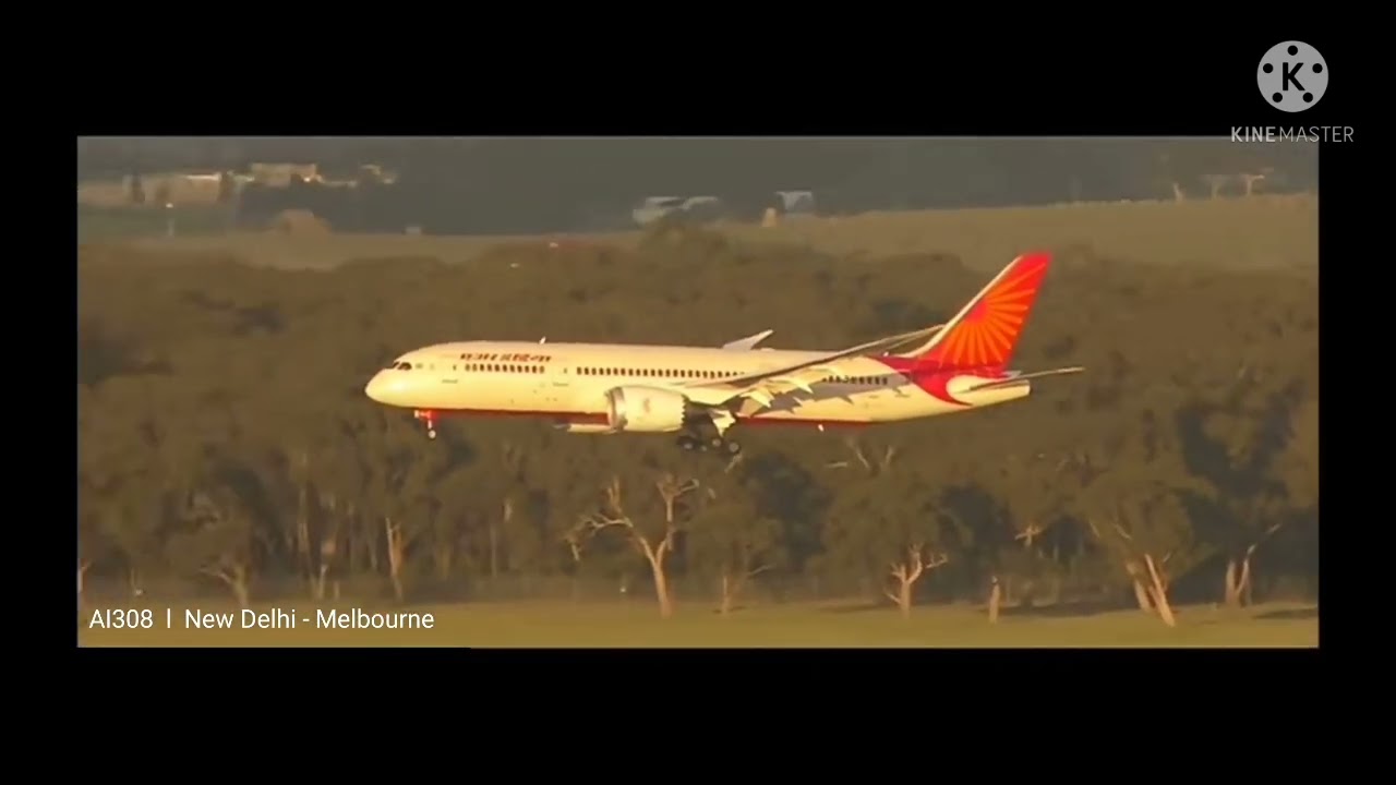 Boeing 787 APPROACH & LANDING | Air India | Melbourne Airport ll - YouTube