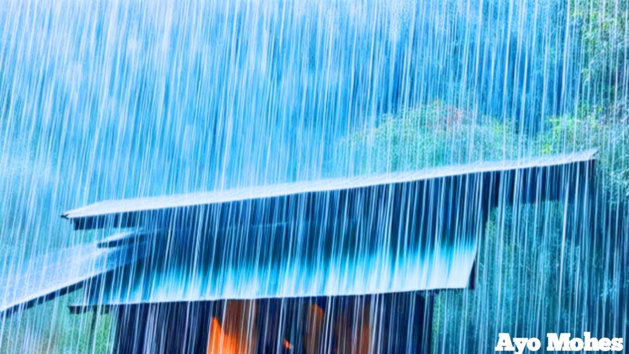 Soothing Thunderstorm: Heavy Rainfall on Roof for Deep Sleep and ...